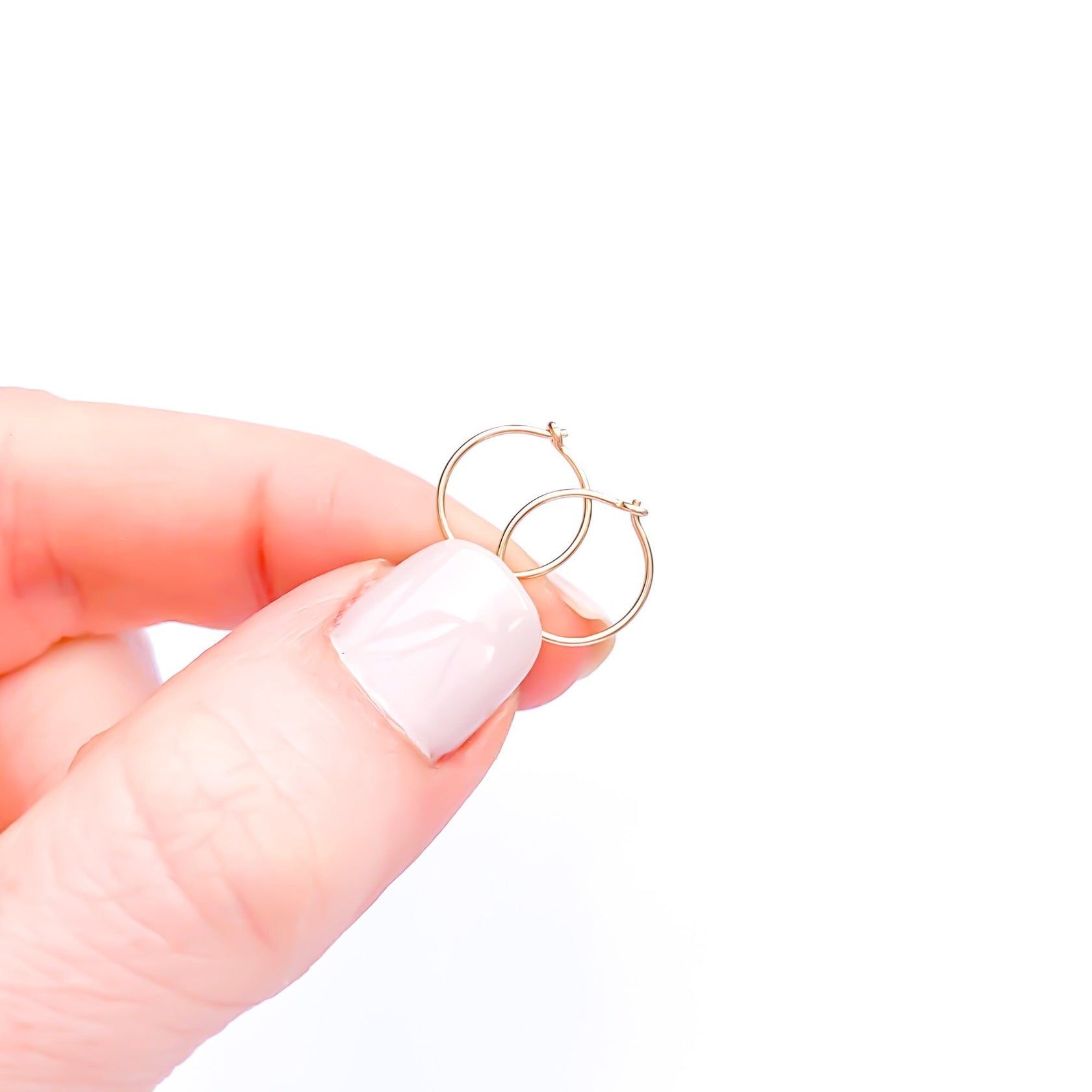 14K Gold Eyelet Hoop Earrings – Hoops By Hand