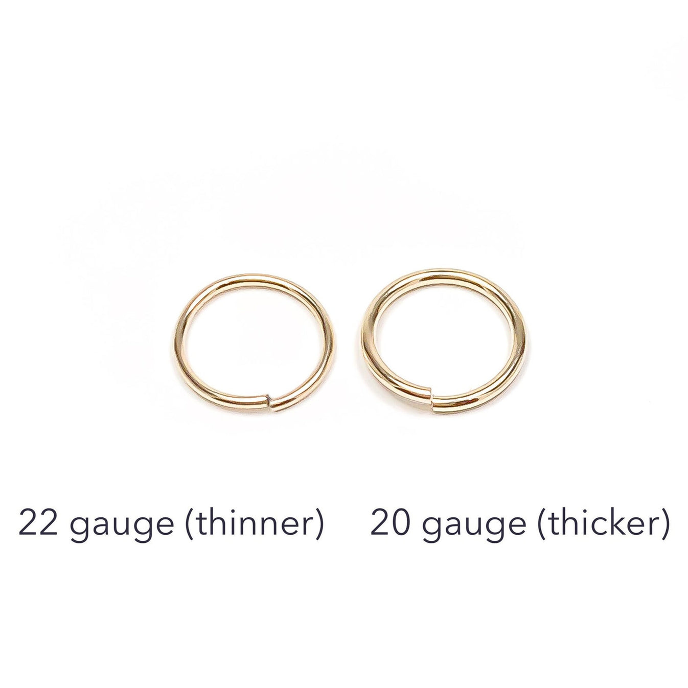 14K Gold Cartilage Hoop, Rook Hoop Earring – Hoops By Hand
