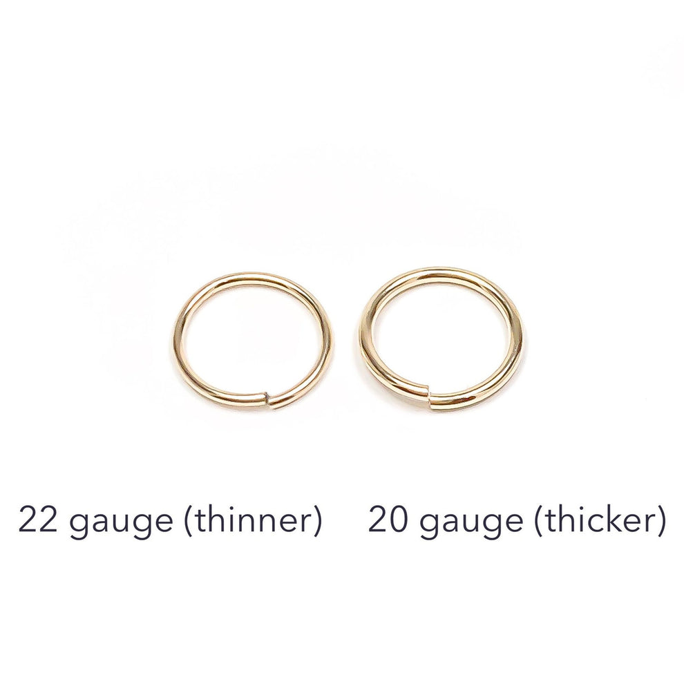 14K Gold Cartilage Hoop, Rook Hoop Earring – Hoops By Hand