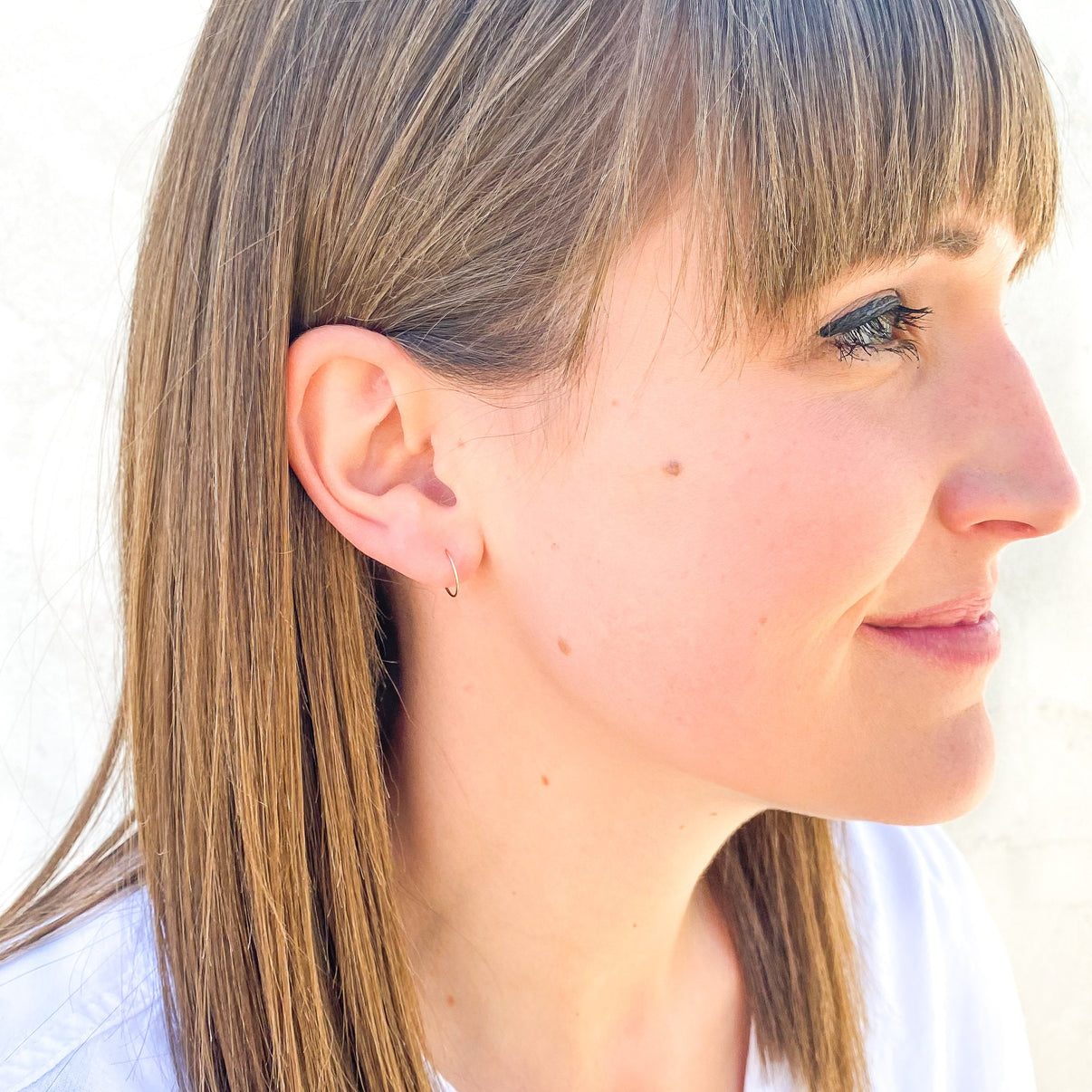 14K Gold Eyelet Hoop Earrings – Hoops By Hand