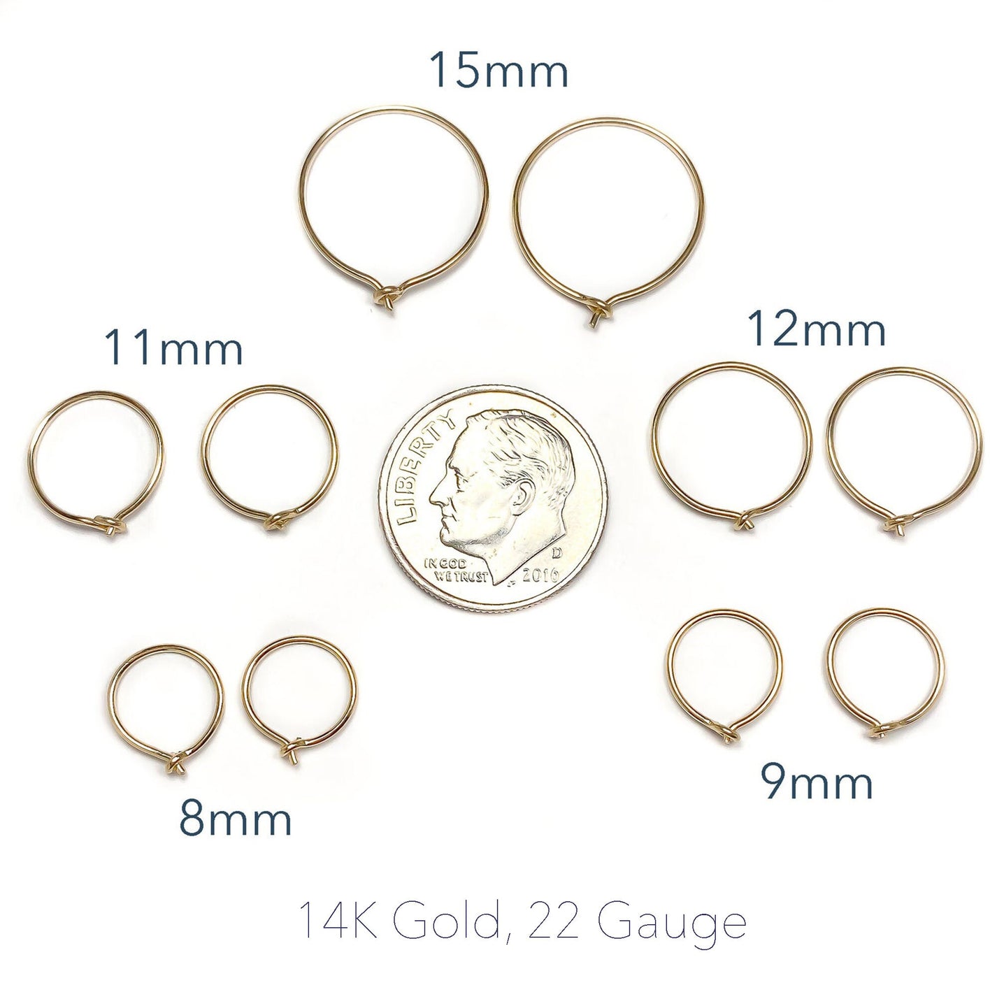 14K Gold Eyelet Hoop Earrings – Hoops By Hand