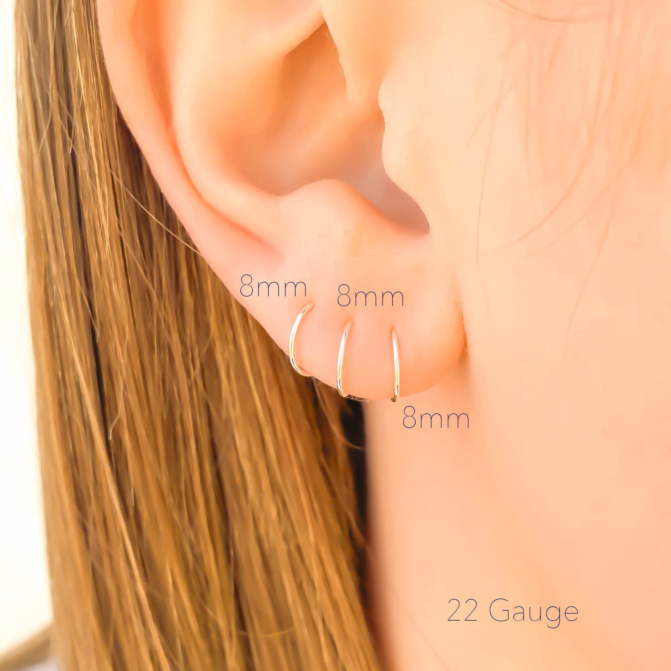 Small Hoop Earrings, Eyelet Sterling Silver – Hoops By Hand